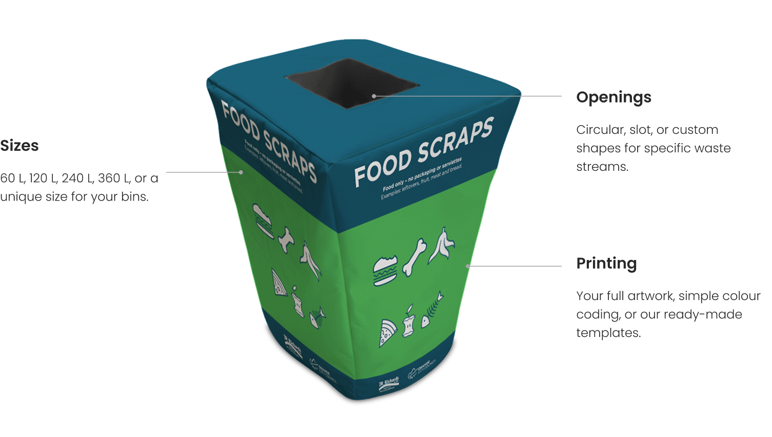 Custom Bin Covers - Focus Banners | Event Signage